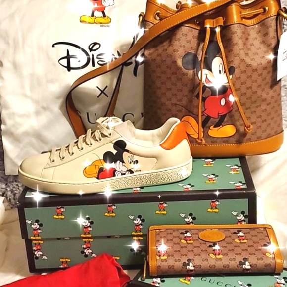 Gucci | Shoes | Gucci Disney X Gucci Mickey Mouse Sneakerstrainers ...